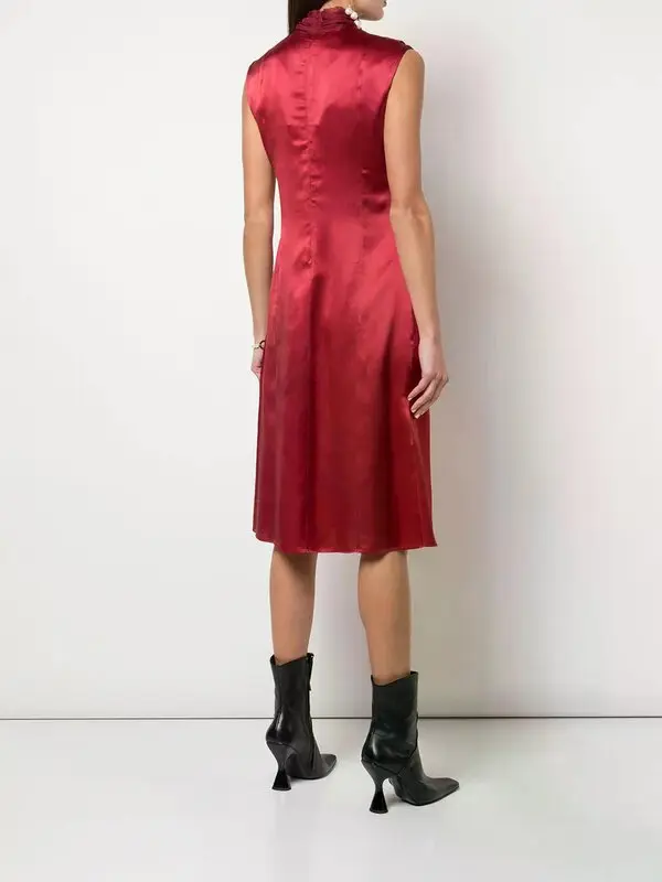 DELADA Silk Cut-out Midi Dress