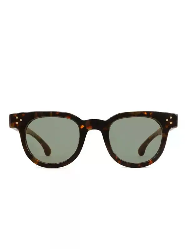 SPORTY & RICH Tortoiseshell Round Frame Sunglasses - Brown
