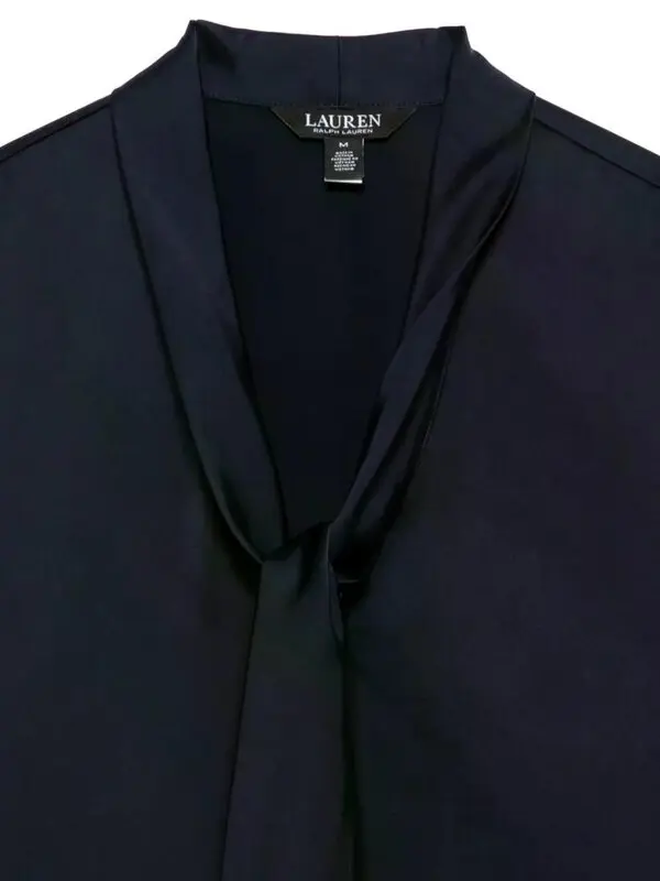 Ralph Lauren Neck-tie Long-sleeve Blouse - Blue