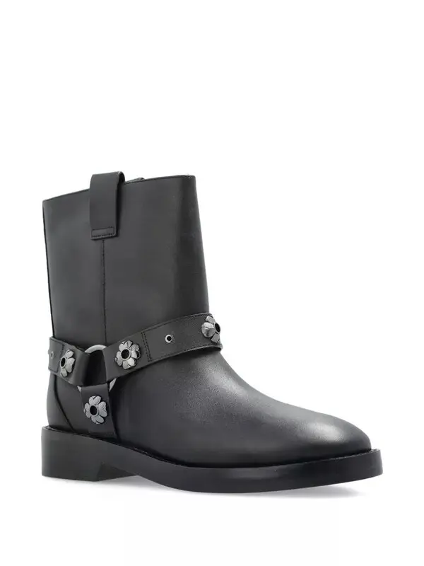 Kate Spade New York Flower Embellished Biker Boots