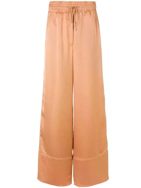 Off-White Wide Leg Palazzo Trousers
