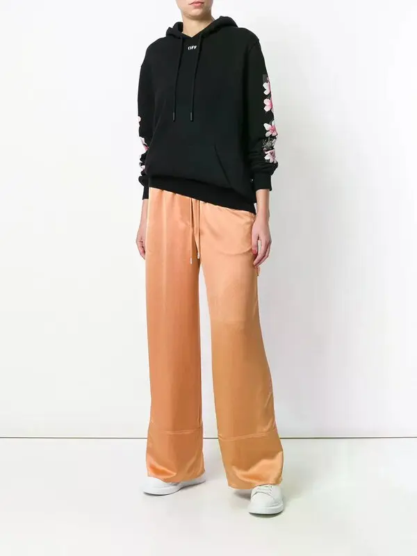 Off-White Wide Leg Palazzo Trousers