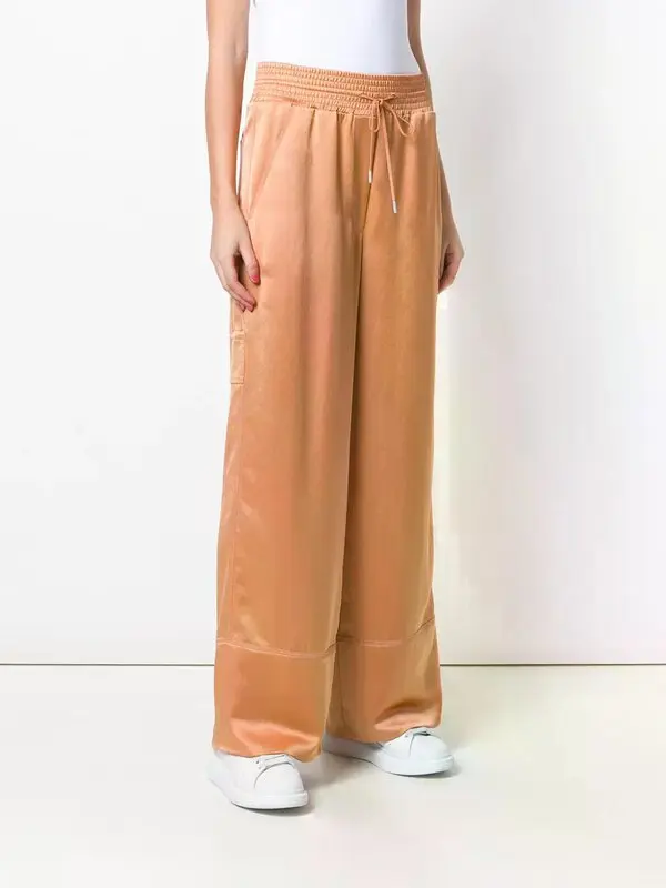 Off-White Wide Leg Palazzo Trousers