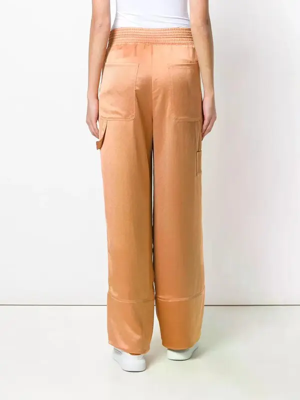Off-White Wide Leg Palazzo Trousers