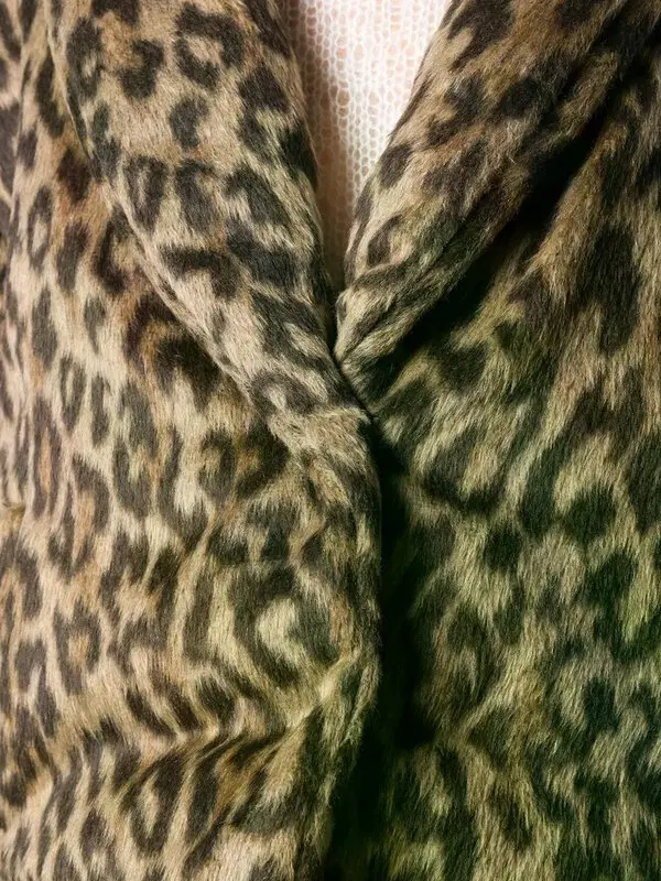 BEN TAVERNITI UNRAVEL PROJECT Leopard Print Down Jacket