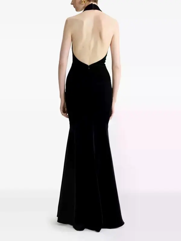 PATOU Halterneck Fishtail Maxi Dress