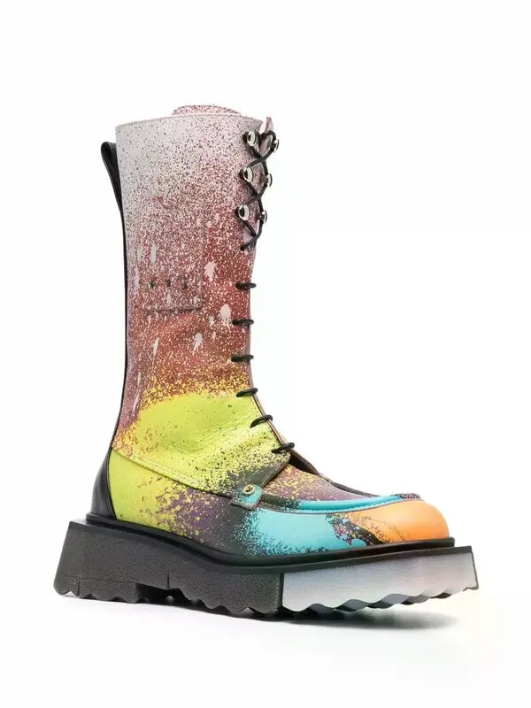 Off-White X Katsu Sponge Paint Splatter-effect Boots