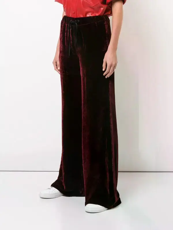 BEN TAVERNITI UNRAVEL PROJECT Velvet Wide Leg Trousers