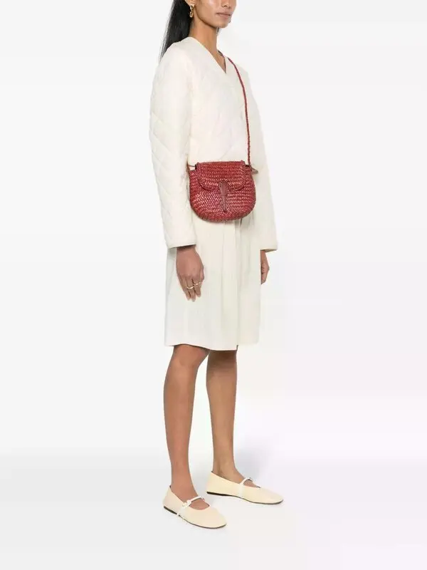 Dragon Diffusion Woven Crossbody Bag - Red