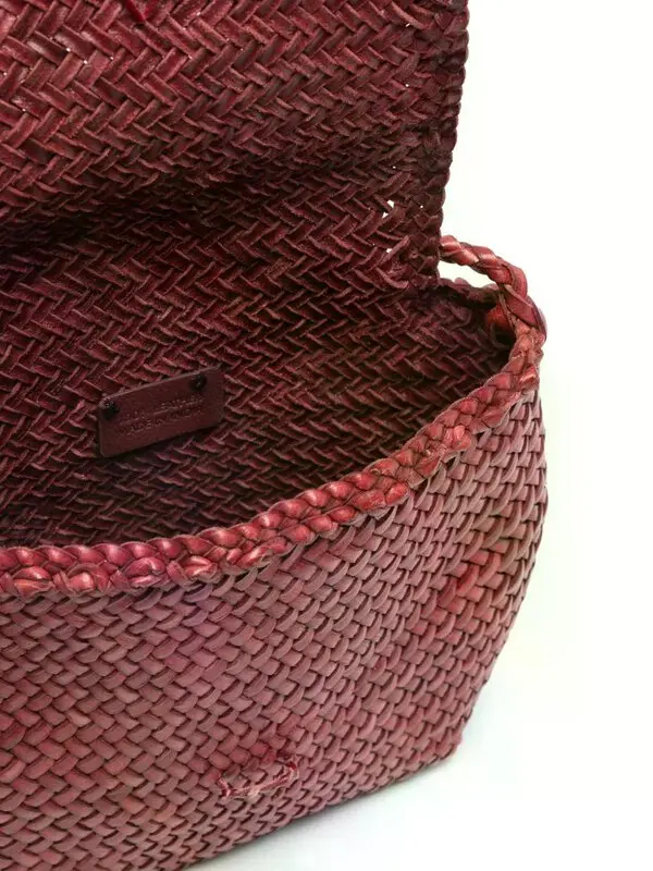 Dragon Diffusion Woven Crossbody Bag - Red