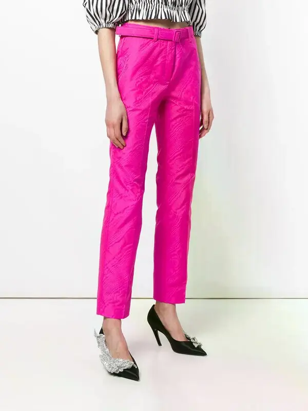 Off-White Cigarette Trousers - Pink