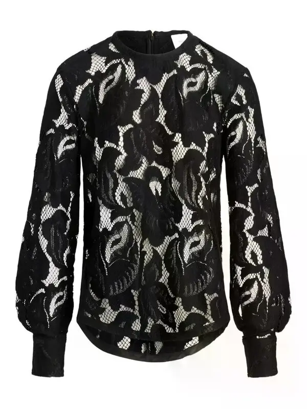 PATOU Balloon-sleeve Lace Top