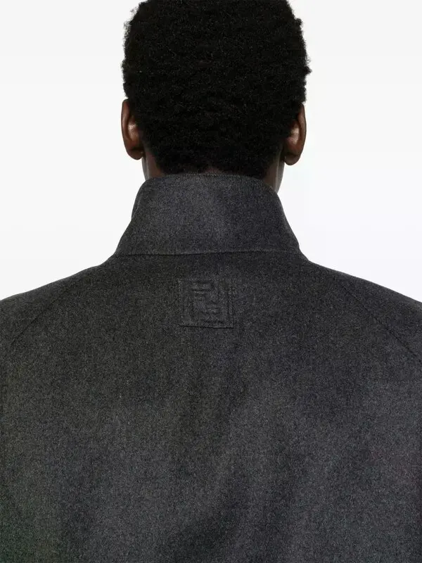 Fendi Felted Mélange Bomber Jacket