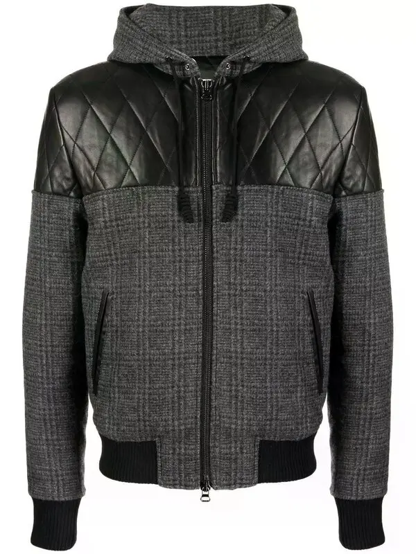 PRIVATE STOCK LABS Panelled Design Zip-up Hooded Jacket
