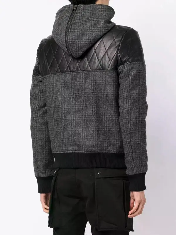 PRIVATE STOCK LABS Panelled Design Zip-up Hooded Jacket