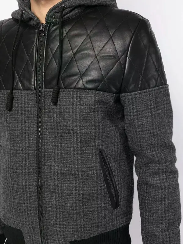 PRIVATE STOCK LABS Panelled Design Zip-up Hooded Jacket