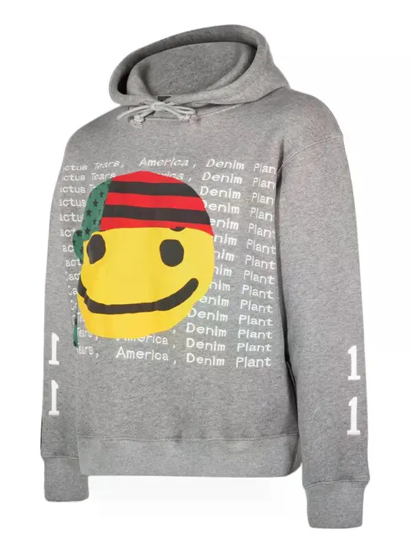 DENIM TEARS Cactus Tears Smiley Hoodie - Grey