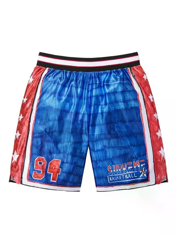 Supreme Basketball Shorts With Marker Print