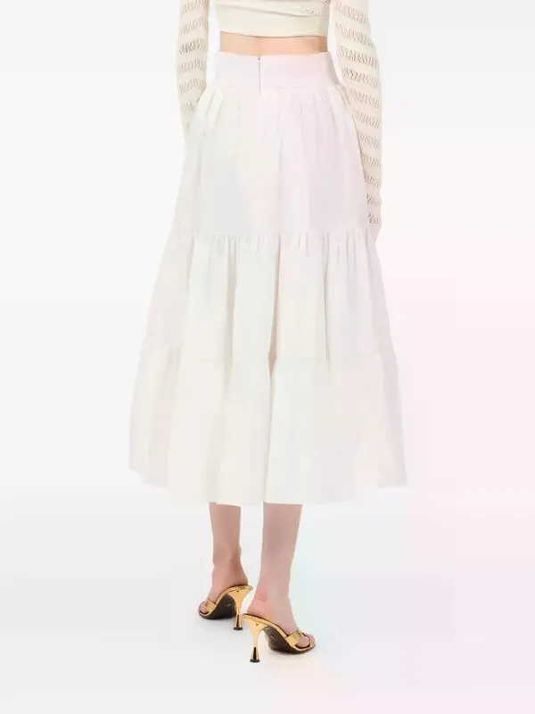 Roberto Cavalli Monogram-charm Tiered Skirt