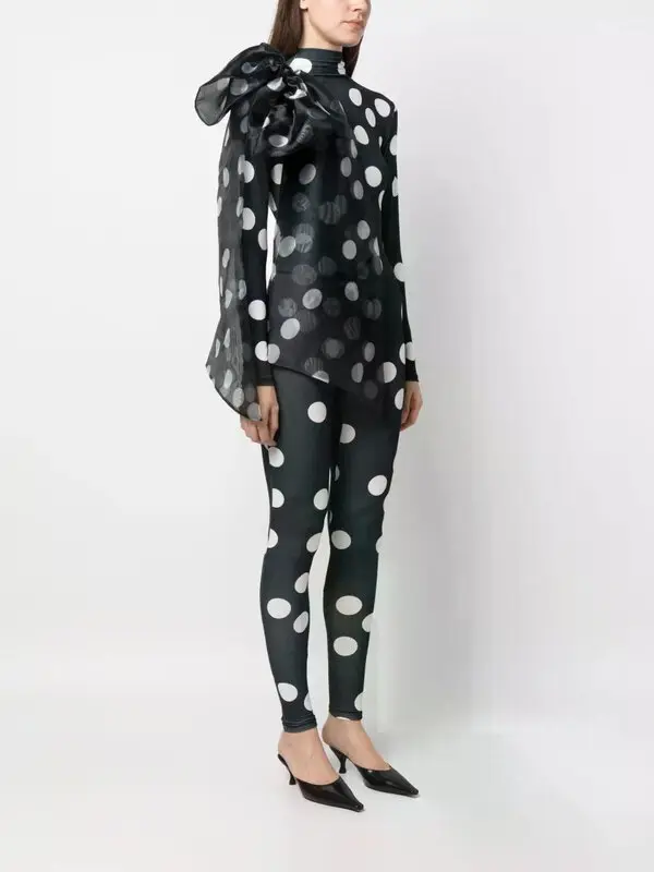 ATU BODY COUTURE Polka Dot Jumpsuit - Black