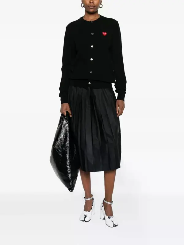 Play Comme Des Garcon Cardigan With Red Heart Logo