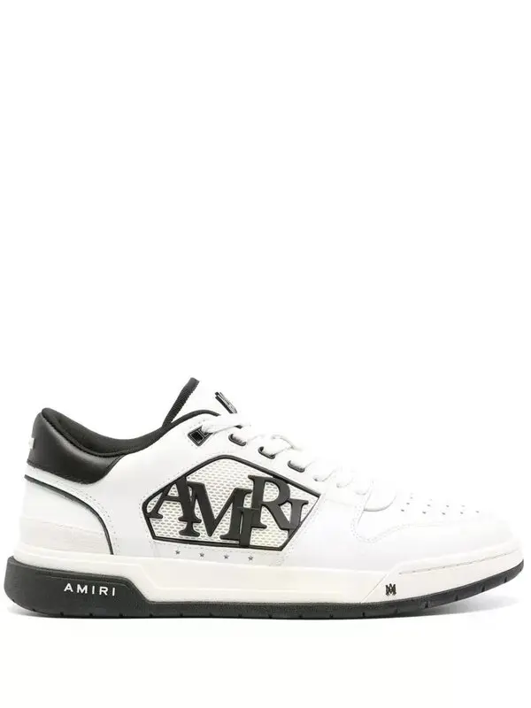 Amiri Embossed Logo Leather Sneakers - White