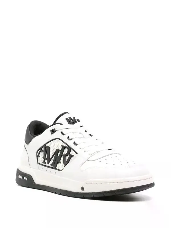 Amiri Embossed Logo Leather Sneakers - White