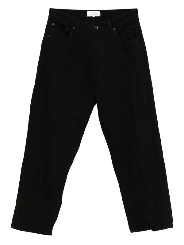 Studio Nicholson Seb Crinkle Denim Pants - Black