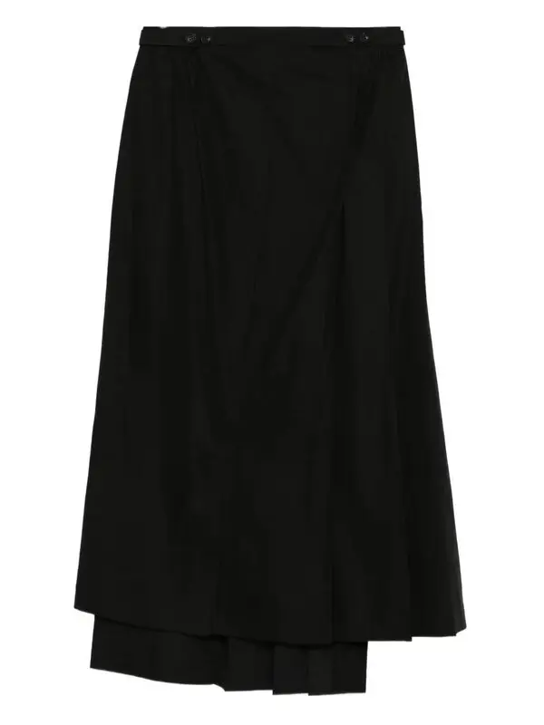 Yohji Yamamoto Pleated Wrap Skirt