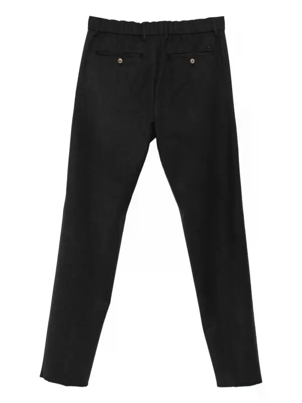 Paul & Shark Pleated Trousers With Shark Keychain Detail - Black