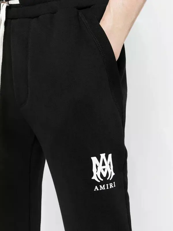 Amiri Logo-print Cotton Track Pants - Black