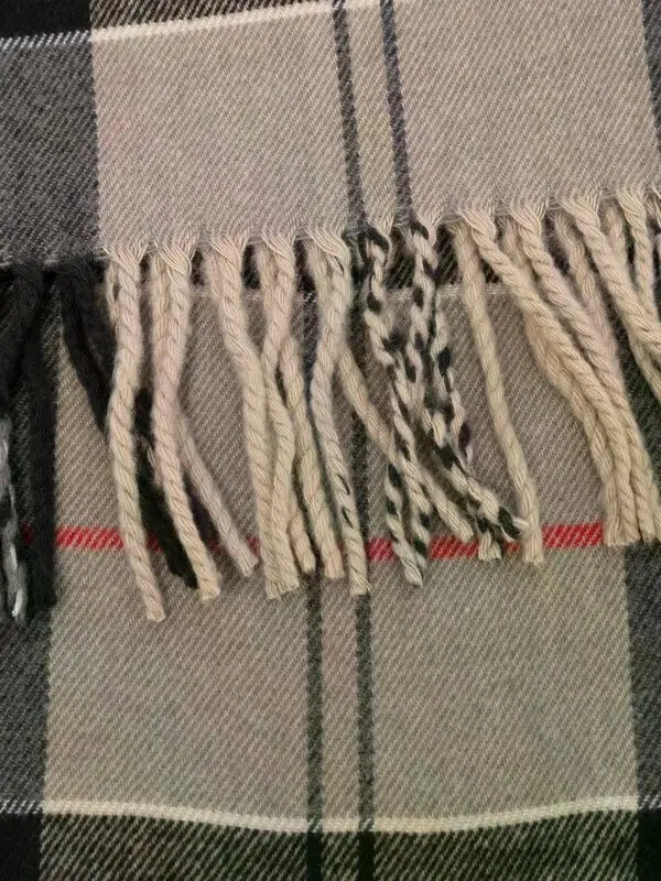 Barbour Plaid-check Fringed Scarf