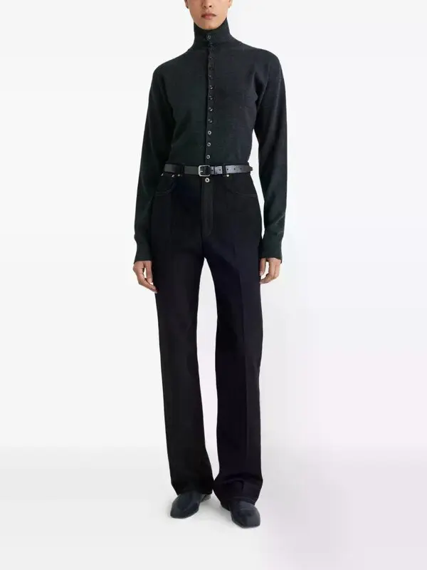 LEMAIRE High-neck Buttoned Cardigan - Grey