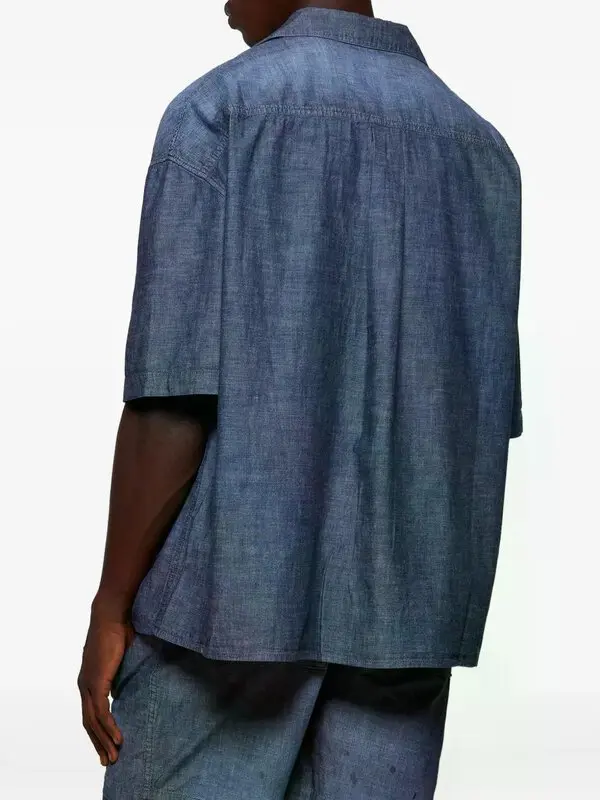Loewe Embroidered-pocket Short-sleeve Shirt