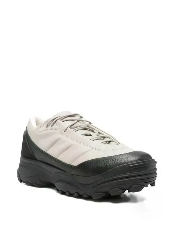 Y3 Leather Lace-up Sneakers - Neutrals