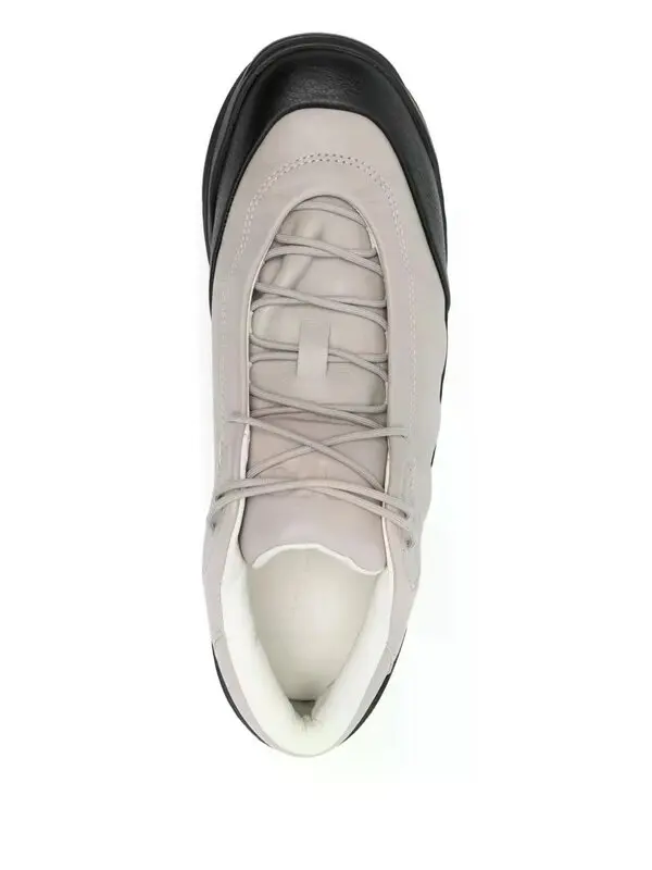 Y3 Leather Lace-up Sneakers - Neutrals
