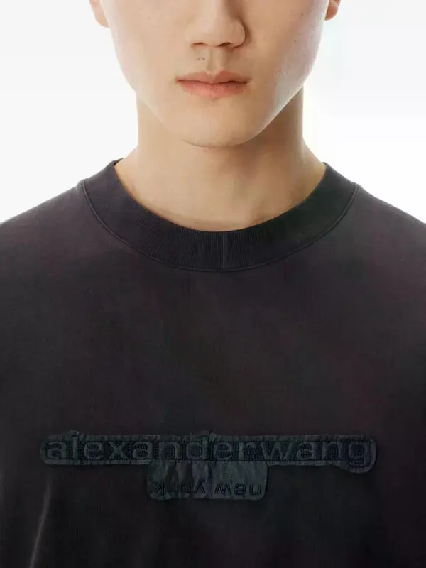 Alexander Wang Logo Patch Short Sleeve T-shirt