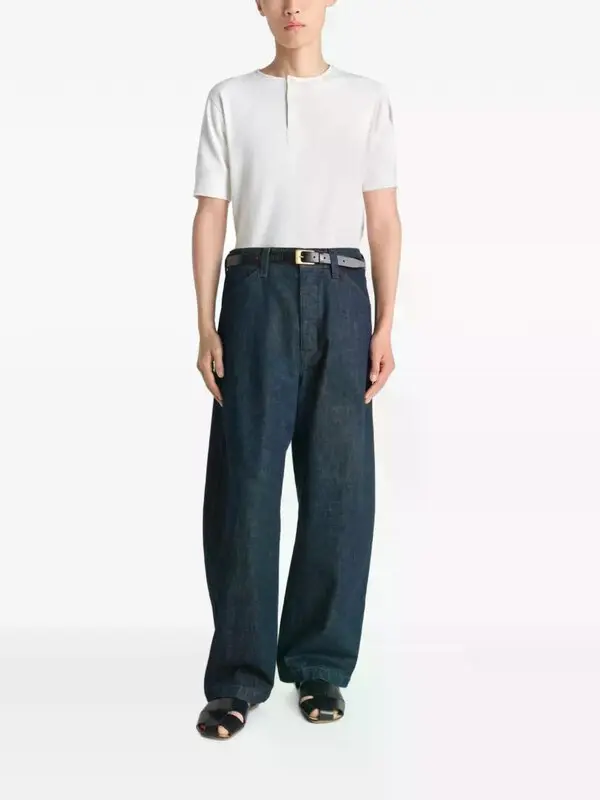 LEMAIRE Maxi Workwear Jeans With Adjustable Straps - Blue