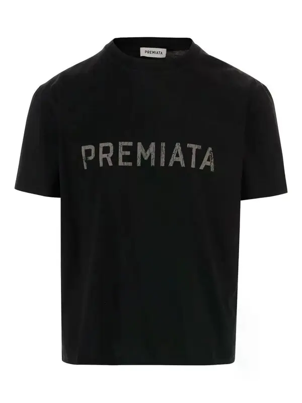 Premiata Graphic-print Cotton T-shirt - Black