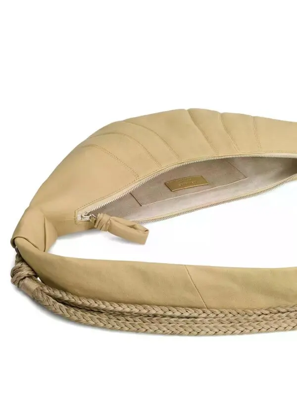 LEMAIRE Medium Croissant Leather Shoulder Bag - Neutrals