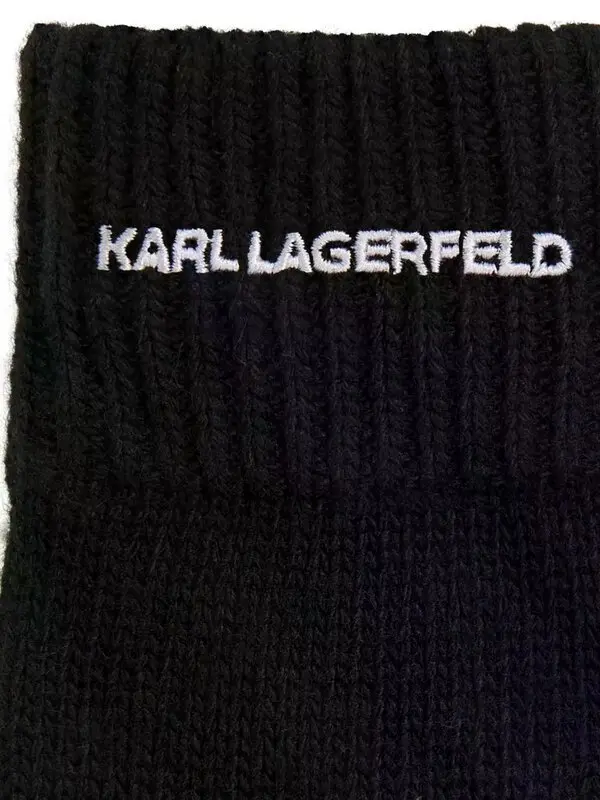 Karl Lagerfeld K/essential Logo Knit Gloves