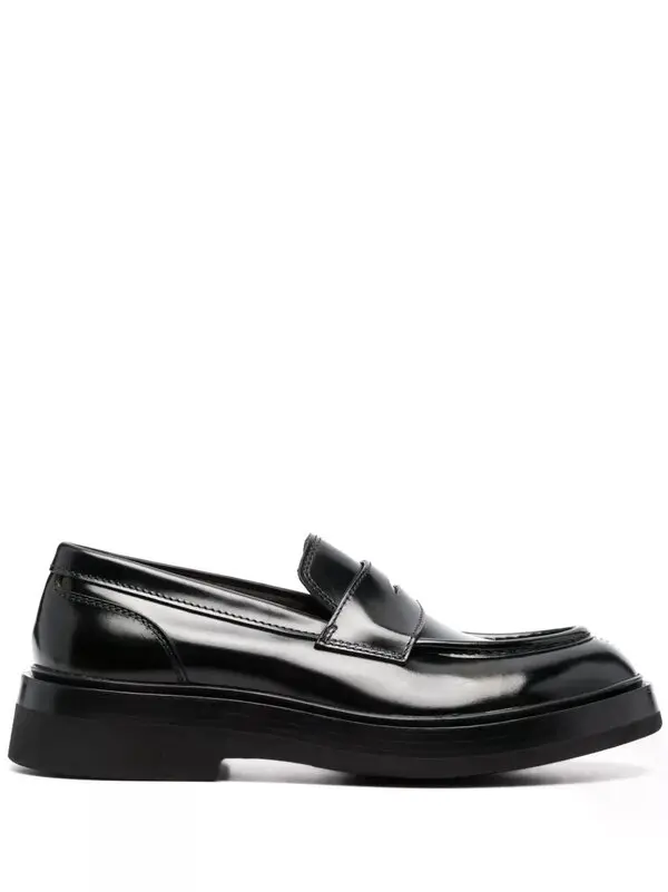 Santoni Patent-finish Leather Loafers