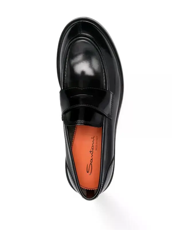 Santoni Patent-finish Leather Loafers