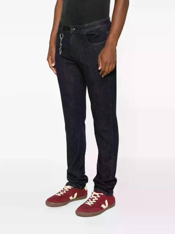 Paul & Shark Five-pocket Jeans With Shark Key Chain - Blue