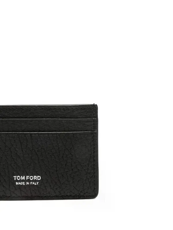 TOM FORD Leather Card Holder - Black