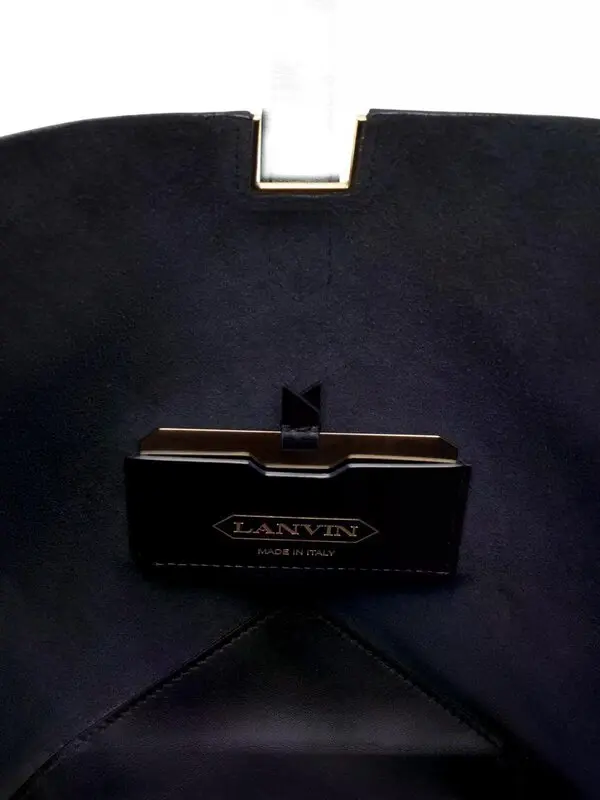 LANVIN Geometric-detail Bucket Bag - Black