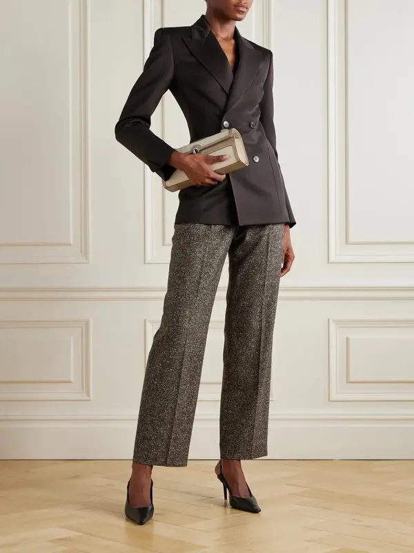 Sasuphi Wool Double-breasted Blazer With Peak Lapels