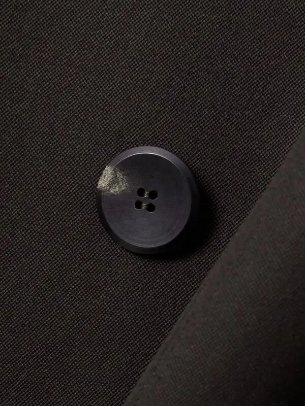 Sasuphi Wool Double-breasted Blazer With Peak Lapels