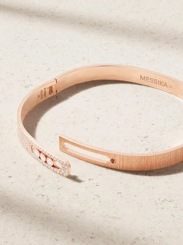 Messika 18 Karat Rose Diamond Bangle