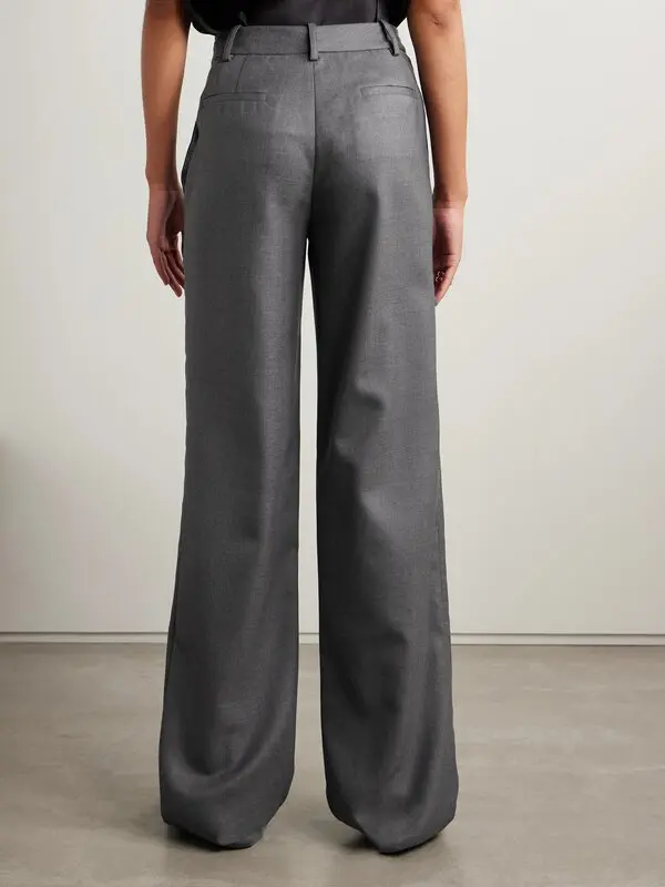 Adam Lippes Wyatt Wool-blend Twill Straight-leg Trousers